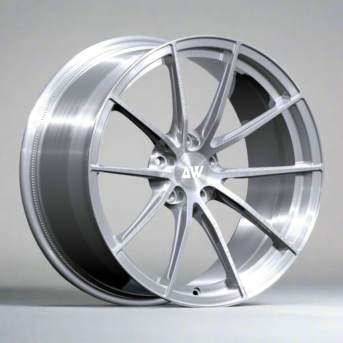 AWX for Corvette C8 20x11.5 Inch +45 Offset Forged Wheels Brushed ...