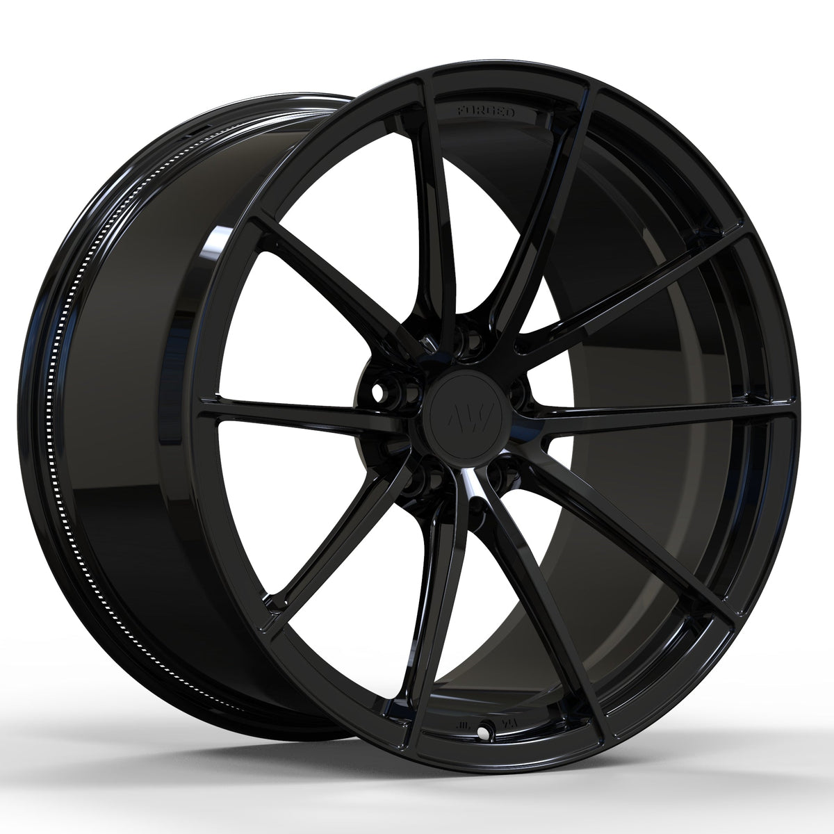 AWX for Corvette C8 20x11.5 Inch +45 Offset Forged Wheels Gloss Black ...