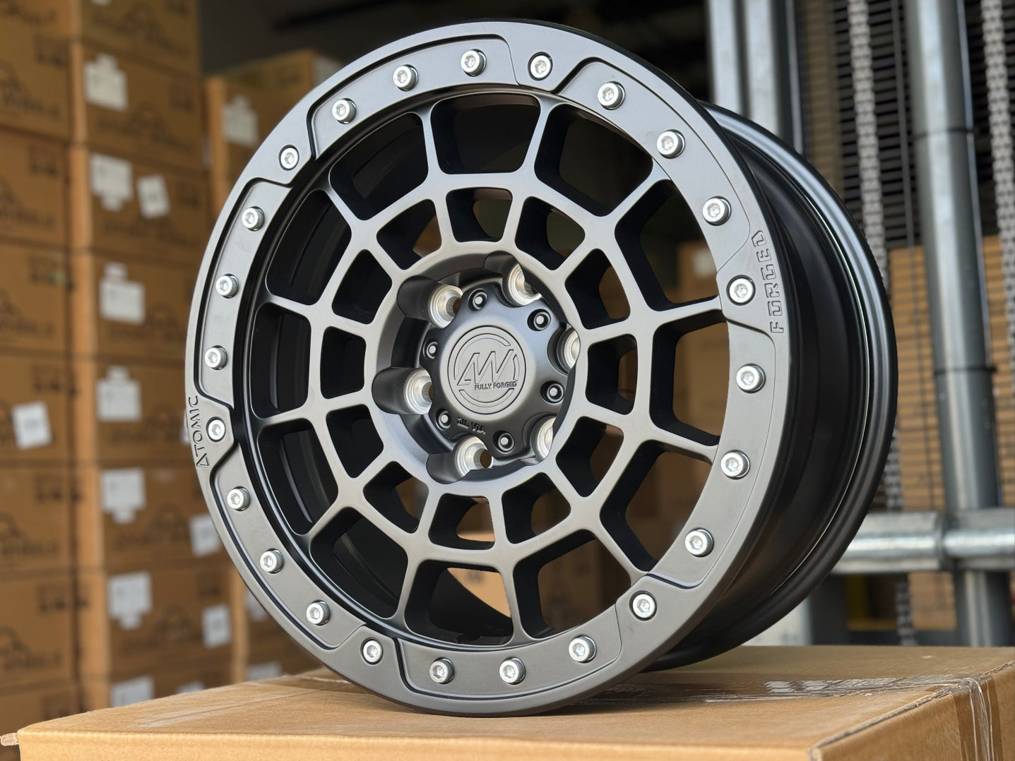 AW08B for Tesla Cybertruck 18x9.0 Inch +40 Offset Forged Wheels Satin ...