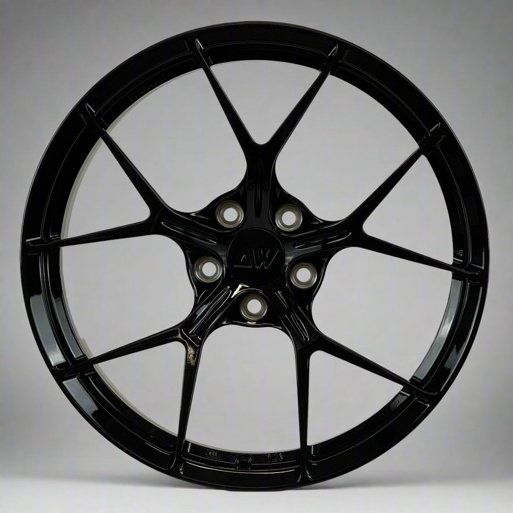 AWZZ for Tesla Model S 19x10.5 Inch +38 Offset Forged Wheels Gloss ...