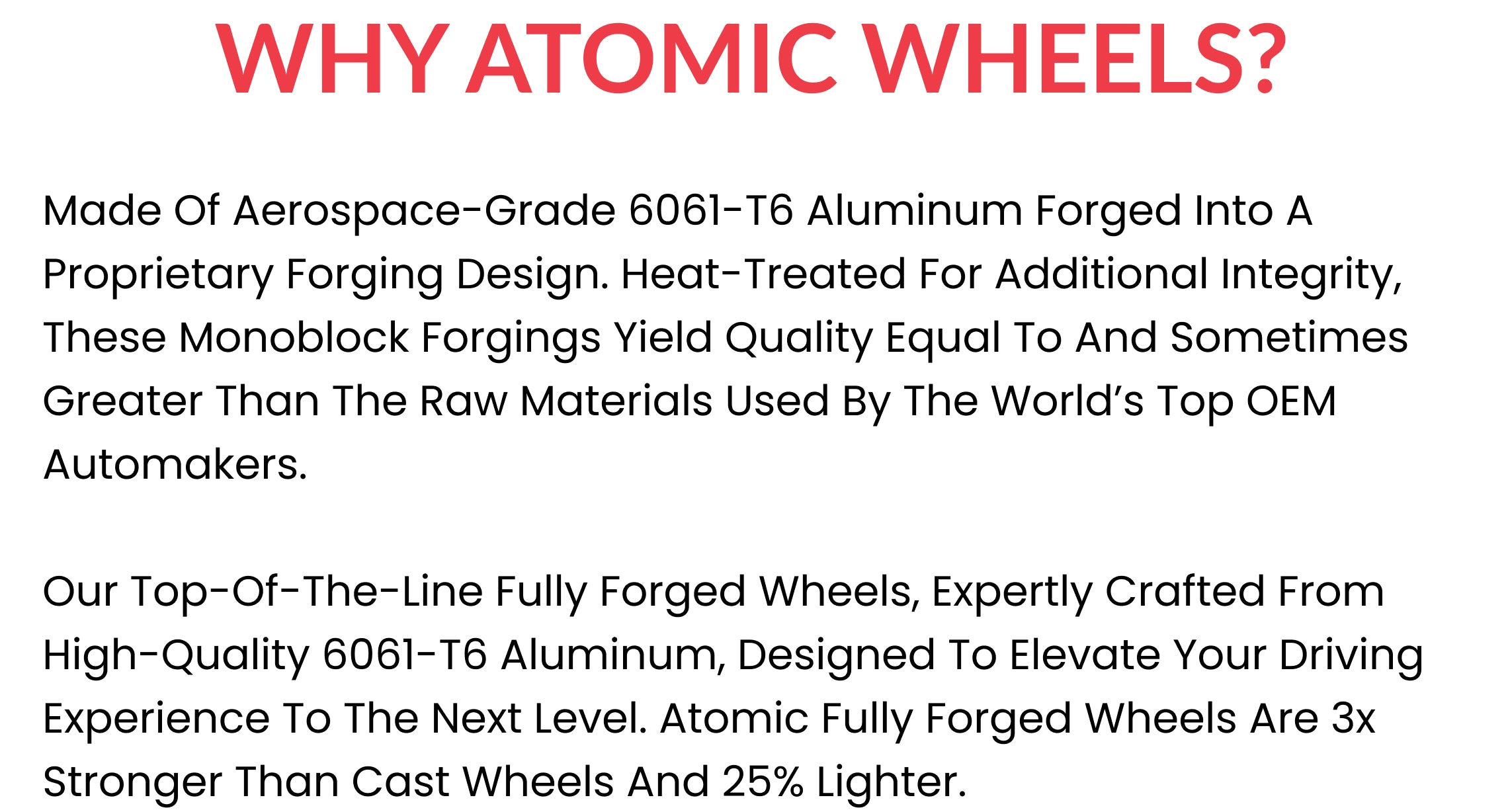 Premium Fully Forged Wheels — Atomic Wheels